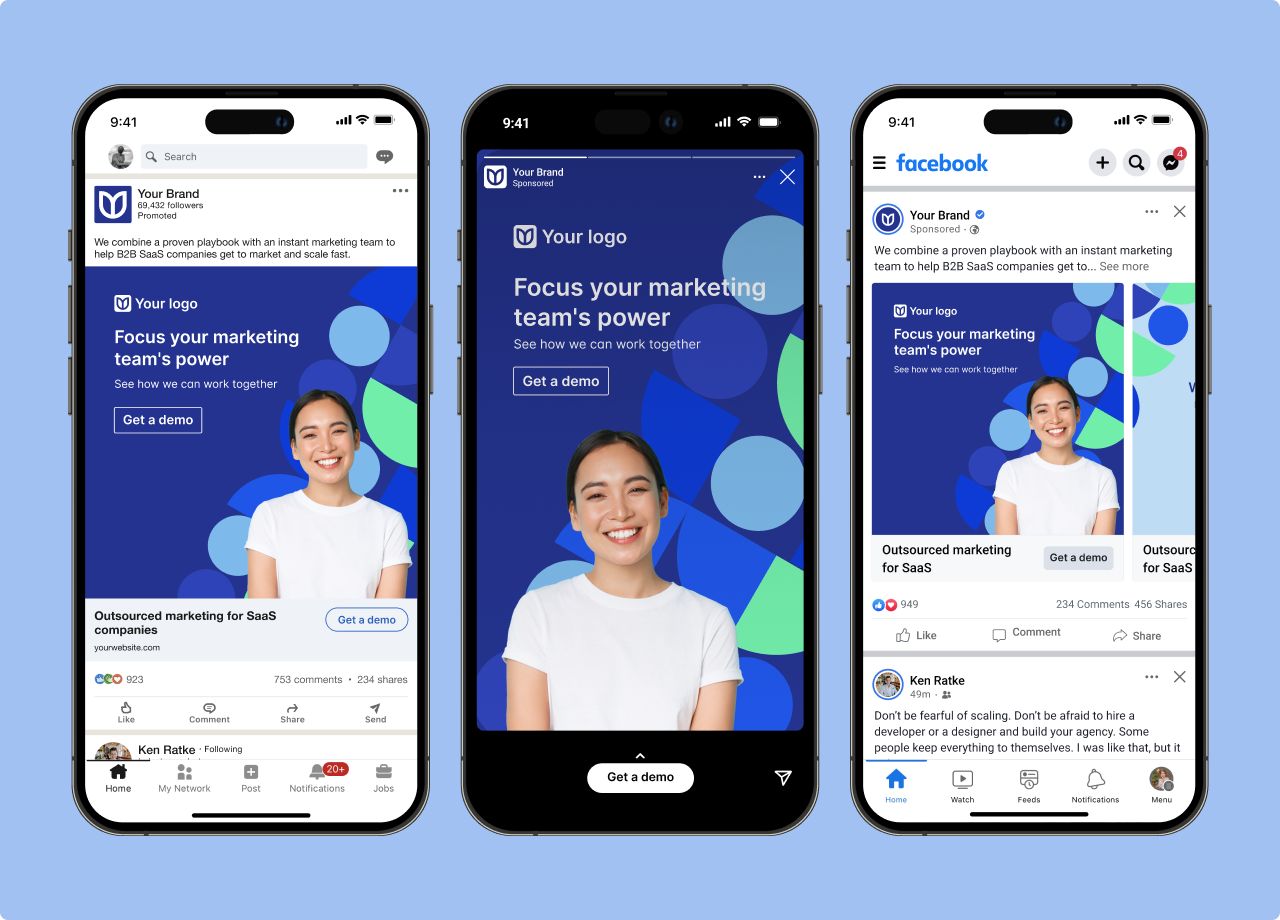 The complete B2B SaaS Ad design pack for Figma | Kalungi